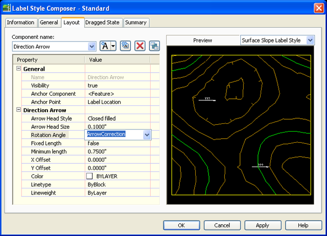 Civil 3D Reminders: Slope Arrow Direction, Source: Autodesk University